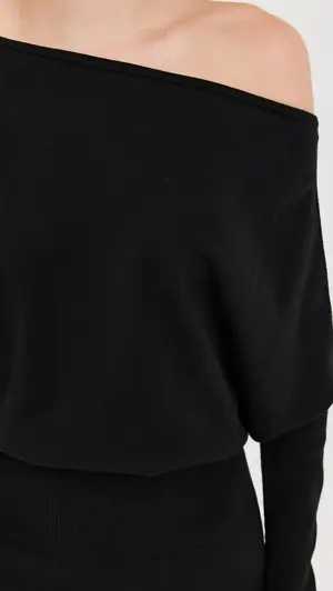 Simkhai Janese Off Shoulder Midi Dress - Black