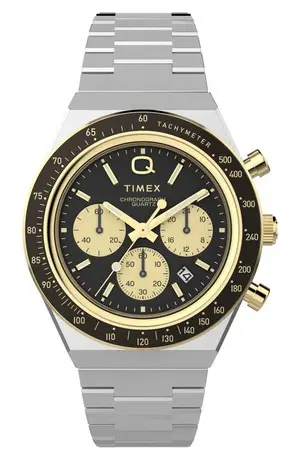 TIMEX® Q Chronograph Bracelet Watch - Two-tone
