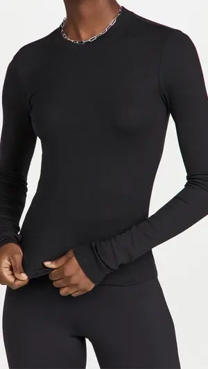 Splits59 Louise Ribbed Long Sleeve - Black