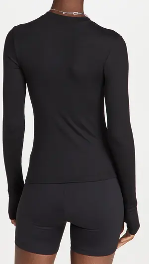 Splits59 Louise Ribbed Long Sleeve - Black