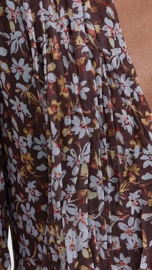 O.P.T Millie Floral Print Midi Dress