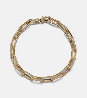 Shay Jewelry 18kt Yellow Diamond Pavé Chain Bracelet - Gold