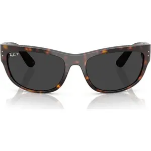 Ray-ban 63mm Polarized Pillow Sunglasses - Havana