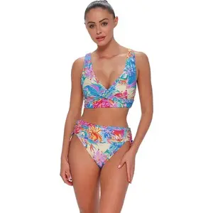 SUNSETS Elsie Bikini Swimsuit Top DD Cup Indigo