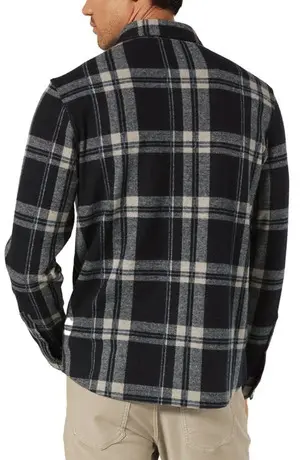 7 Diamonds Generation Plaid Stretch Flannel Button-up Overshirt