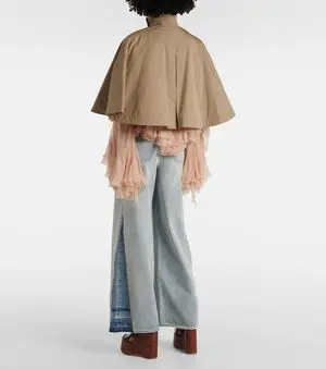 Chloé Cropped Cotton Gabardine Cape