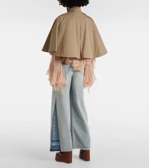 Chloé Cropped Cotton Gabardine Cape
