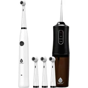 PURSONIC Mario Lopez Usb Rechargeable Electric Toothbrush & Usb Water Flosser - White