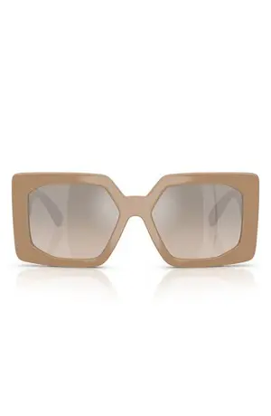 Versace 55mm Square Sunglasses - Beige