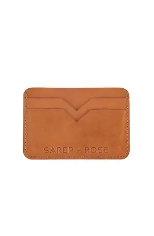 SAREP + ROSE 5 Compartment Card Holder Wallet Cinnamon Brown