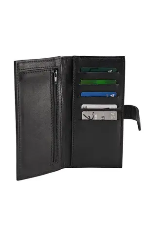 SAREP + ROSE Kenya 8 Compartment Bifold Wallet - Black