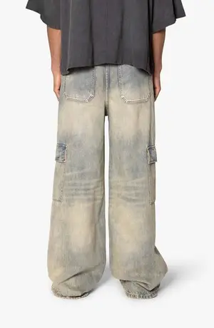 Mnml Void Baggy Denim Cargo Pants
