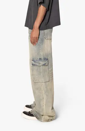 Mnml Void Baggy Denim Cargo Pants