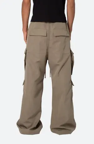 Mnml Oversize Double Cargo Pocket Pants - Olive