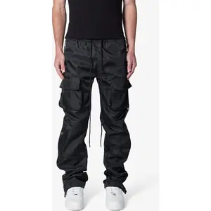 Mnml Side Snap Nylon Cargo Pants - Black