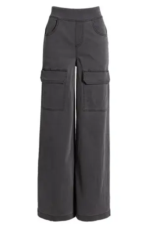 Hue Wide Leg Denim Cargo Pants