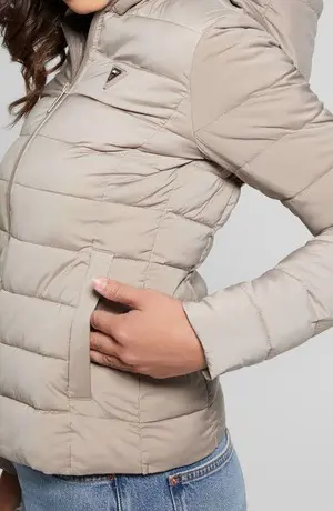 Guess Diann Puffer Jacket - Weathered Grey
