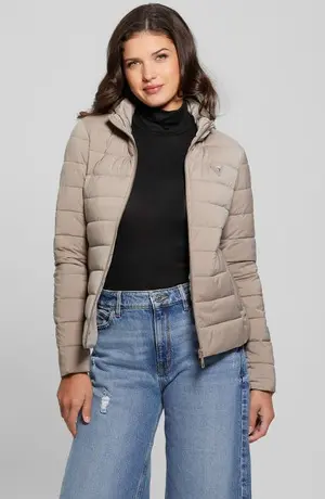 Guess Diann Puffer Jacket - Weathered Grey