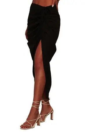 VICI Nicoletta Ruched Midi Skirt