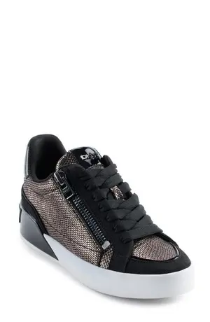 Dkny Mei Sneaker - Pewter/ Black