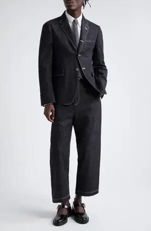 Thom Browne Unconstructed Classic Denim Sport Coat