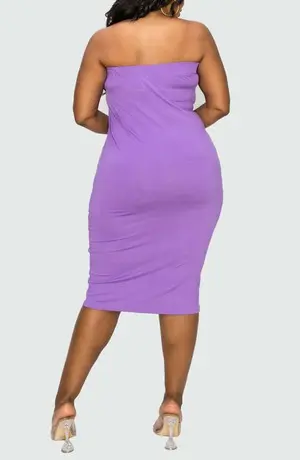 L I V D Willow Strapless Jersey Dress - Lilac