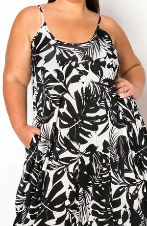 L I V D Kiana Palm Print Jumpsuit