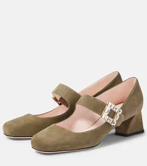 ROGER VIVIER Tres Vivier 45 Suede Pumps