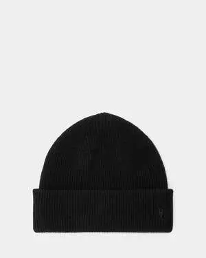 ALLSAINTS AllSaints Bailey Wool Ramskull Beanie Black