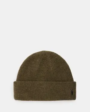 ALLSAINTS AllSaints Bailey Wool Ramskull Beanie Thyme Green