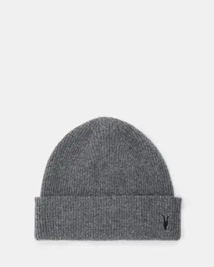 ALLSAINTS AllSaints Bailey Wool Ramskull Beanie Ultimate Grey