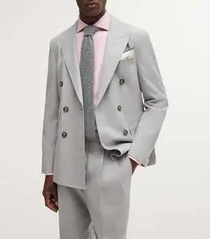 BOSS Cashmere Knitted Tie - Grey