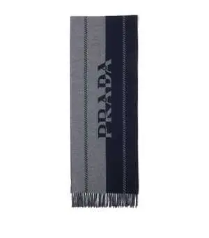 Prada Wool Logo Scarf