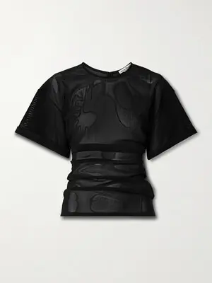 Acne Studios Gathered Mesh T-shirt