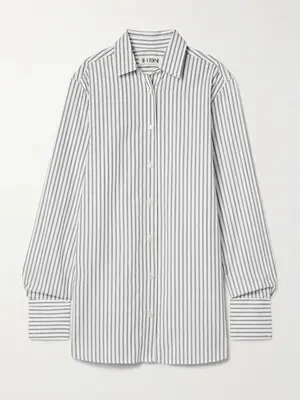 Eterne Striped Cotton-poplin Shirt