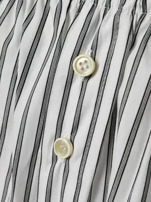 Eterne Striped Cotton-poplin Wide-leg Pants