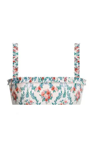Agua Bendita Olmo Printed Bandeau Bikini Top - Floral