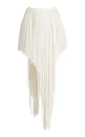 Proenza Schouler Phia Fringed Leather Silk Skirt