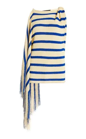 Proenza Schouler Yves Fringed Knit Top - Stripe