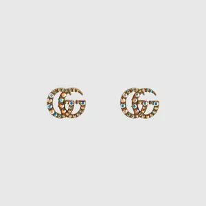 Gucci Gg Marmont Crystal Earrings - Crystals