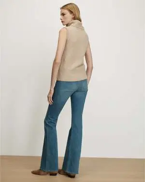 Veronica Beard Mazzy Cashmere Sleeveless Sweater - Oatmeal