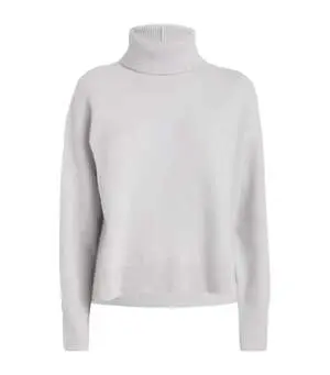 JOSEPH Brushed Cashmere-blend High-neck Sweater