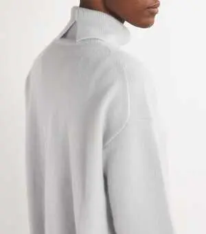 JOSEPH Brushed Cashmere-blend High-neck Sweater