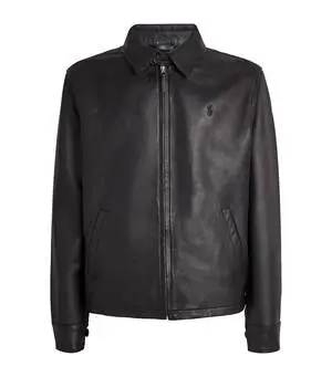 Polo Ralph Lauren Leather Blouson Jacket - Black