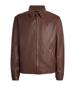 Polo Ralph Lauren Leather Blouson Jacket - Brown