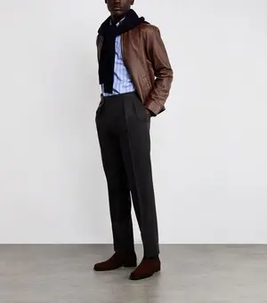 Polo Ralph Lauren Leather Blouson Jacket - Brown
