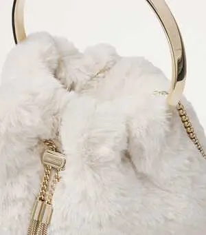 JIMMY CHOO Faux Fur Bon Bon Top-handle Bag