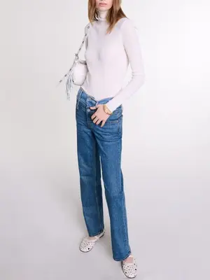 Maje Cotton Straight-leg Jeans