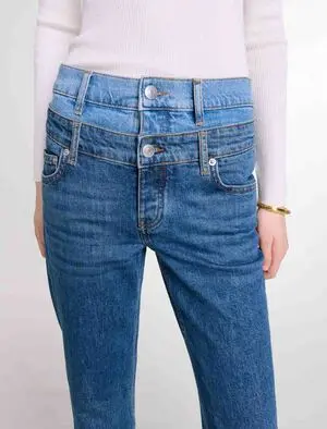 Maje Cotton Straight-leg Jeans