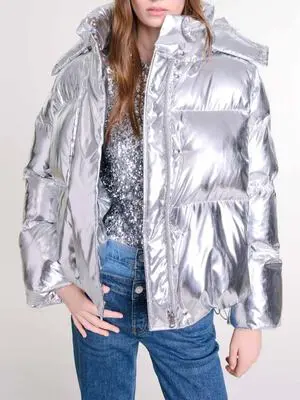 Maje Hooded Puffer Jacket